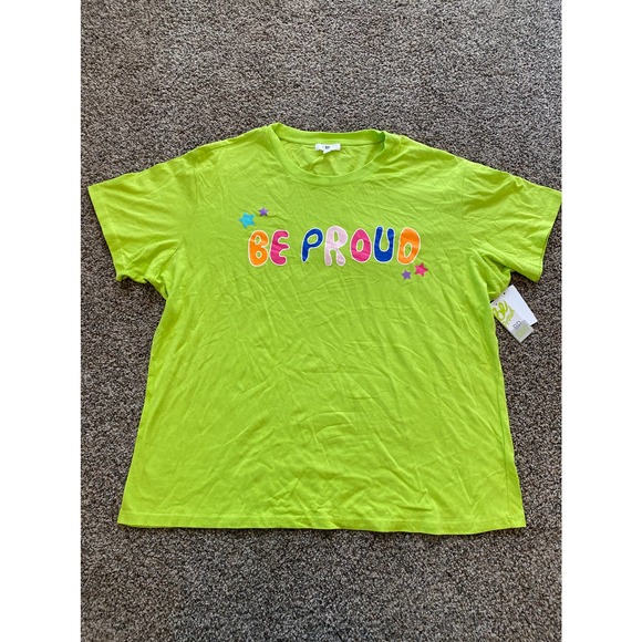 bp | Shirts | Bp Neon Green Be Proud Tshirt Xl | Poshmark
